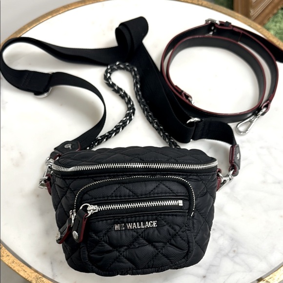 MZ Wallace | Bags | Euc Mz Wallace Micro Crosby Sling Black | Poshmark